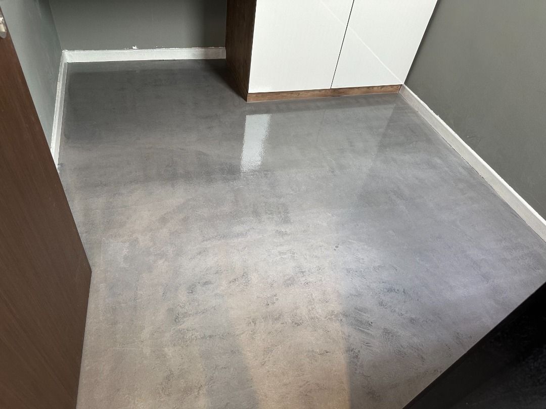 Microcement effect flooring | No Hacking | Ideal surface for dry area ...