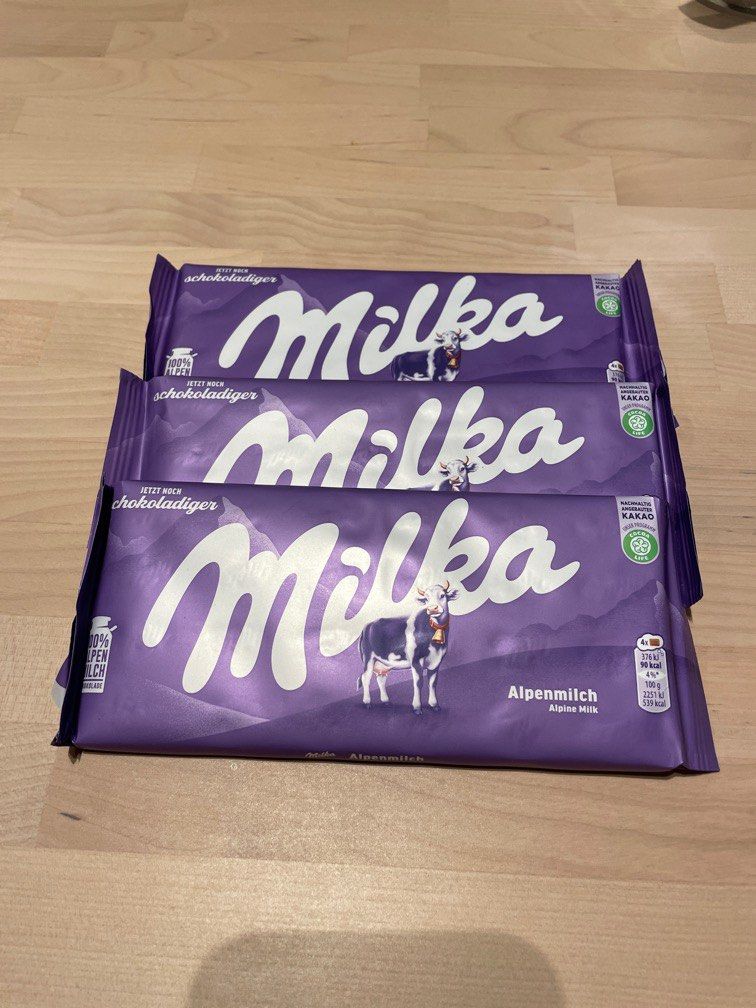 Milka Chocolate, Food & Drinks, Packaged & Instant Food on Carousell
