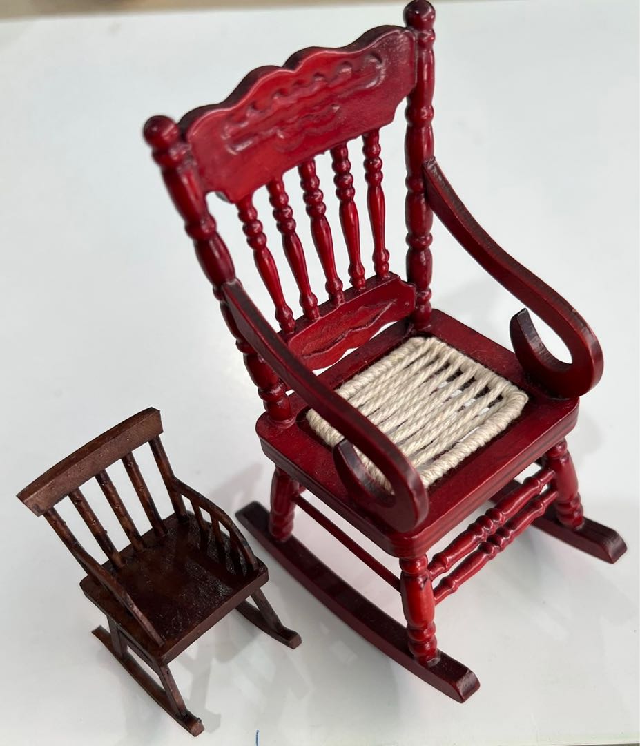 Miniature rocking chairs, Hobbies & Toys, Stationery & Craft, Handmade ...