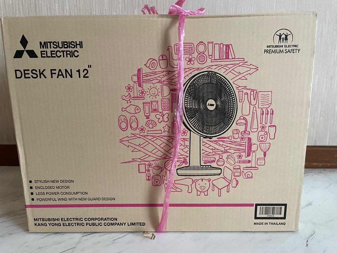 Mitsubishi 12-Inch Desk Fan - Classy Grey, Furniture & Home Living ...