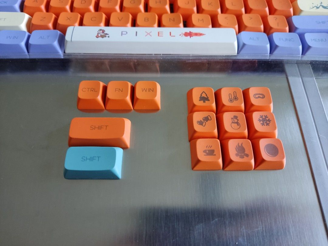 Mostly Orange XDA Profile PBT Keycap Set, Computers & Tech, Parts ...