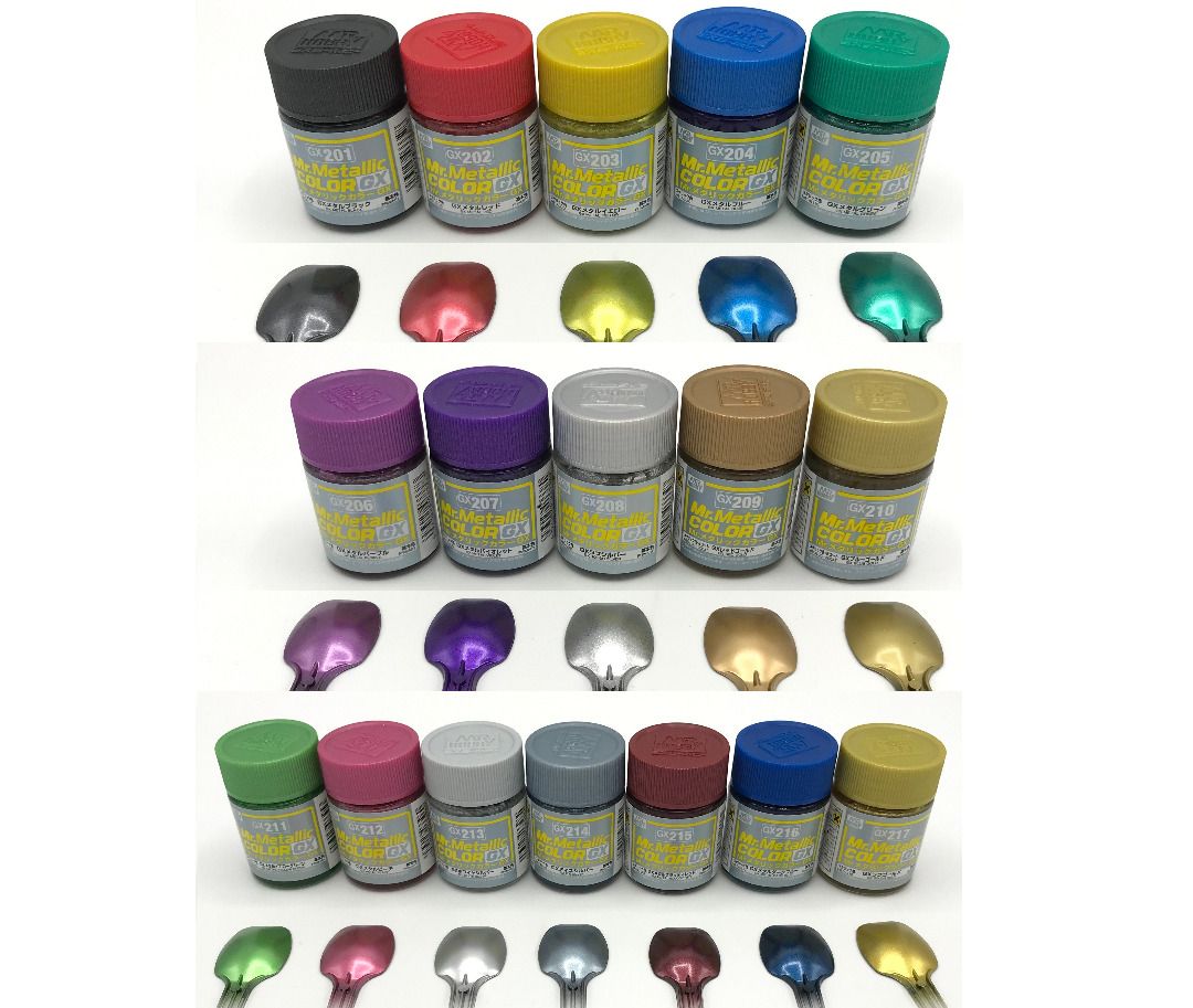Mr Metallic Color GX series (18ml) Lacquer, Hobbies & Toys, Stationery ...