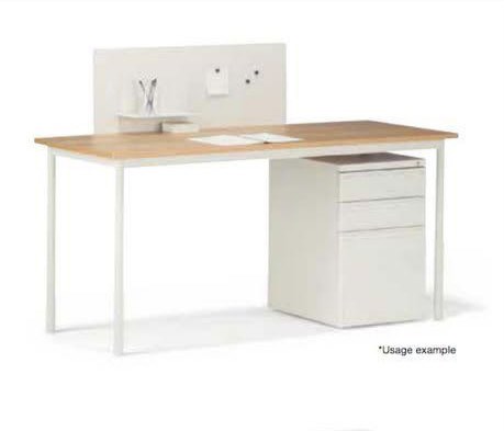 MUJI Scandinavian Minimalist wooden oak desk table white powder coated ...