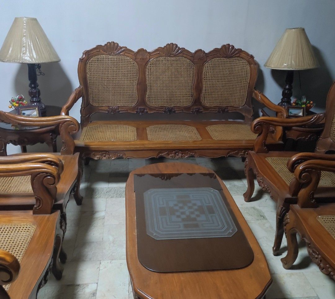 Narra Solihiya Sofa Set, Furniture & Home Living, Furniture, Sofas on ...