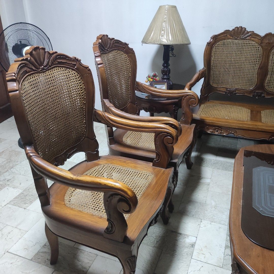 Narra Solihiya Sofa Set, Furniture & Home Living, Furniture, Sofas on ...