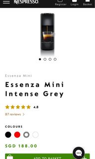 Nespresso Essenza Mini (Intense Grey), TV & Home Appliances, Kitchen ...