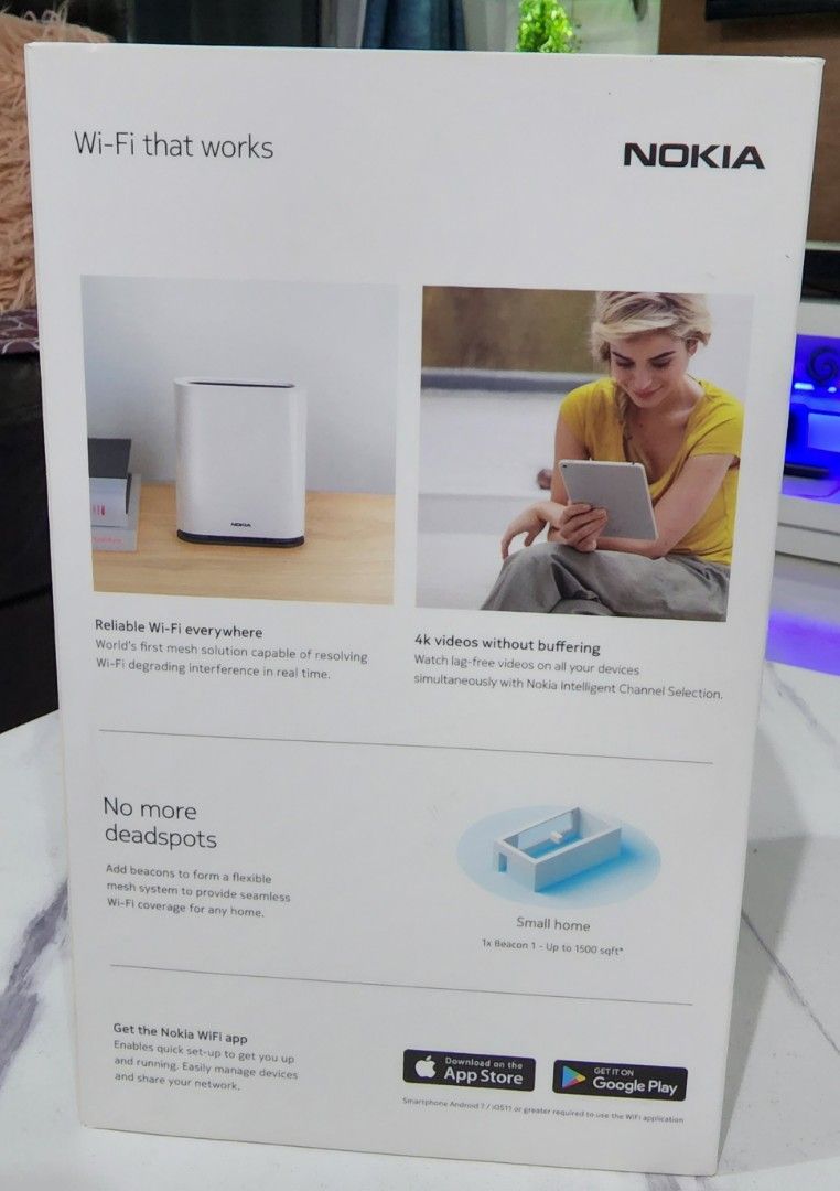 Nokia Beacon 1 WiFi Mesh Router, Computers & Tech, Parts & Accessories ...