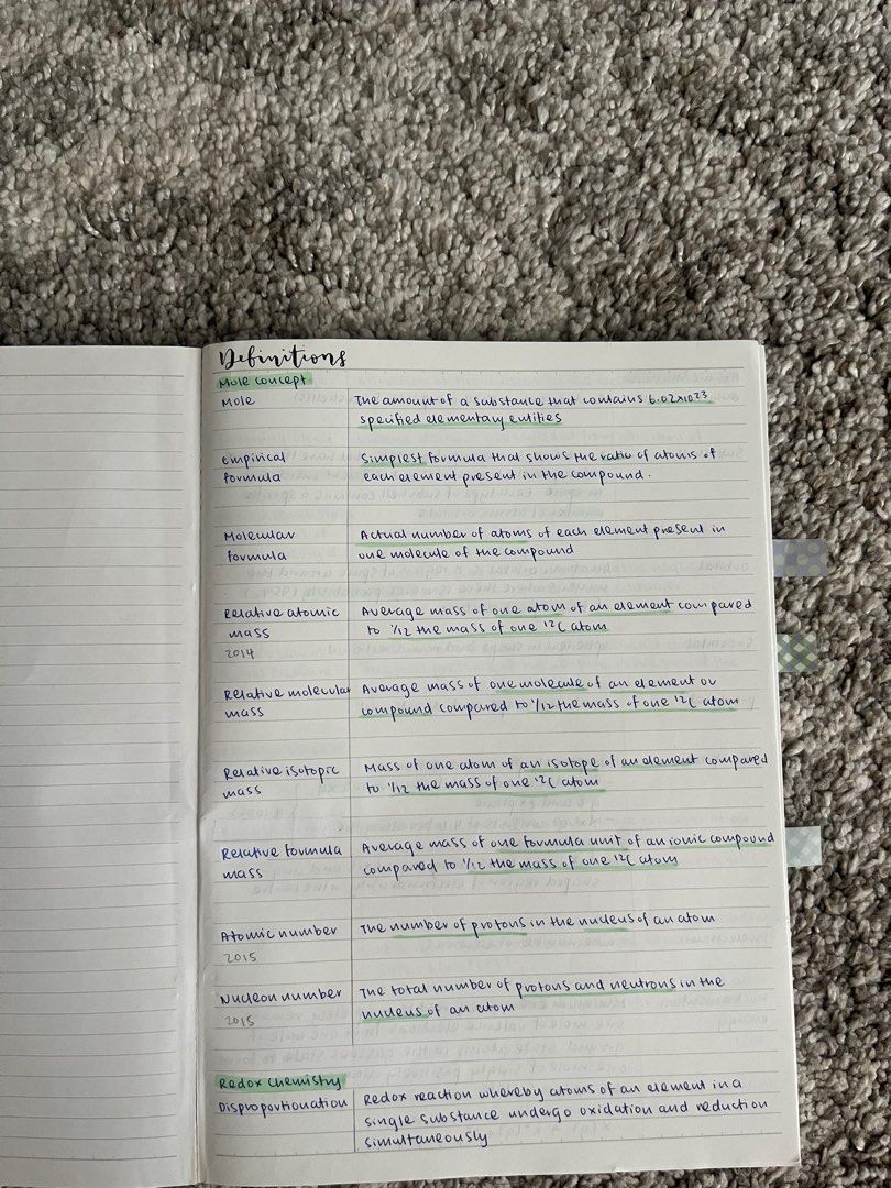 notes for a level exam for physics and chem, Hobbies & Toys, Books ...