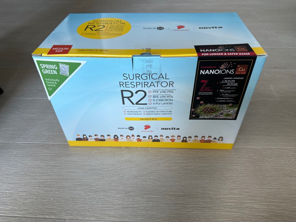 Novita R2 Surgical Respirator, Health & Nutrition, Face Masks & Face ...
