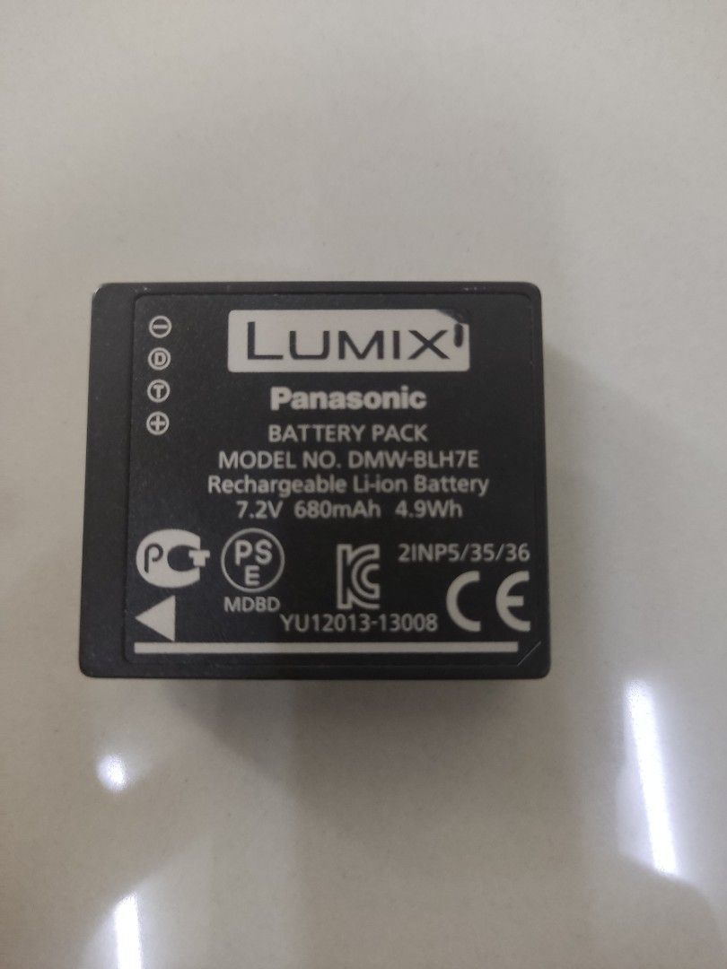 Original Panasonic Lumix Li-ion Battery with Charger, Photography ...