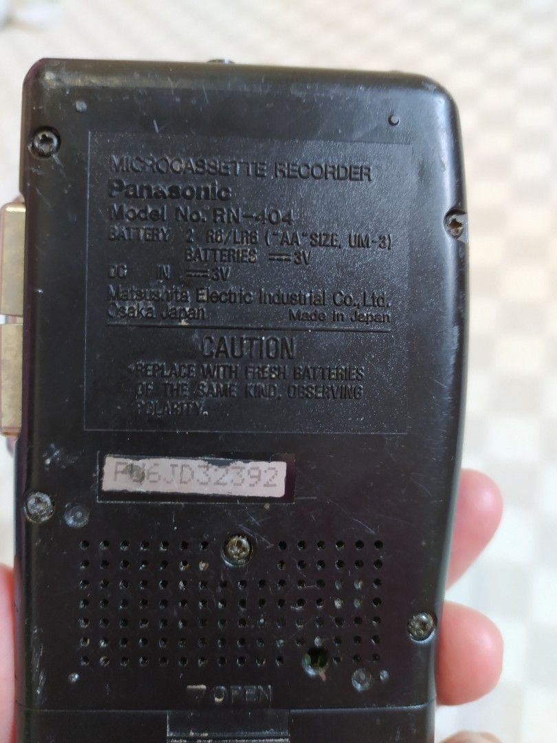 Panasonic Micro Cassette Recorder, Audio, Voice Recorders on Carousell