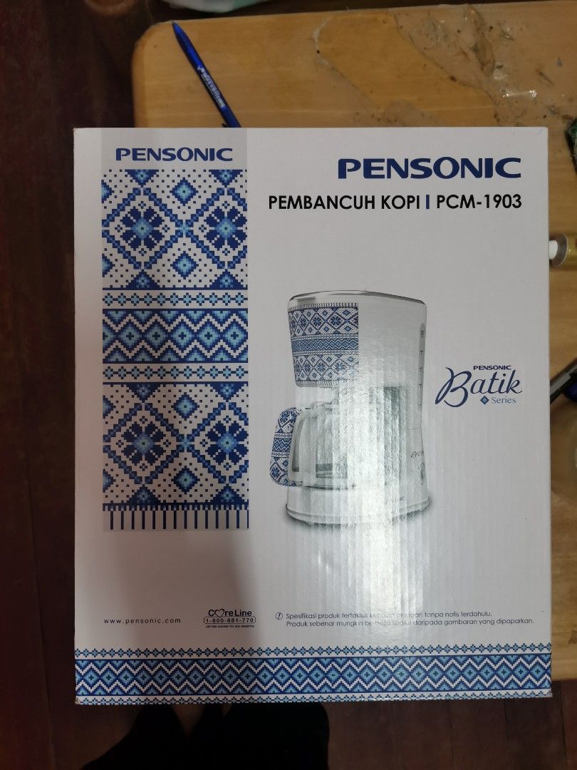 PENSONIC BATIK SERIES COFFEE MAKER PCM-1903, TV & Home Appliances ...