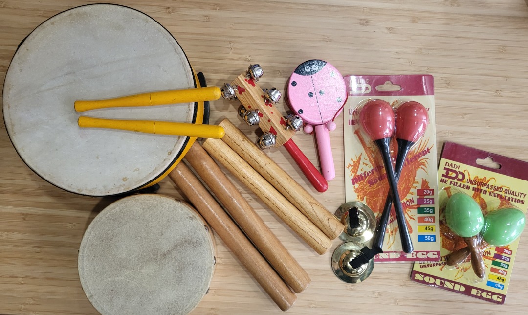 Percussion Instruments - Drums, Clave, Maracas, Finger Cymbals, Bells ...