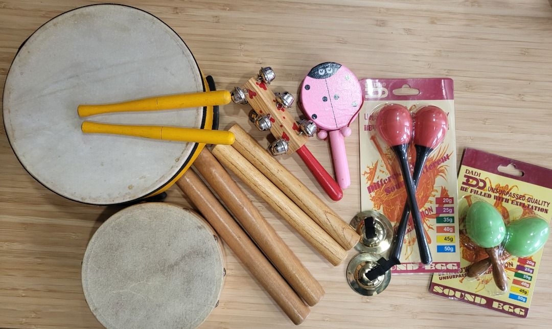 Percussion Instruments - Drums, Clave, Maracas, Finger Cymbals, Bells ...