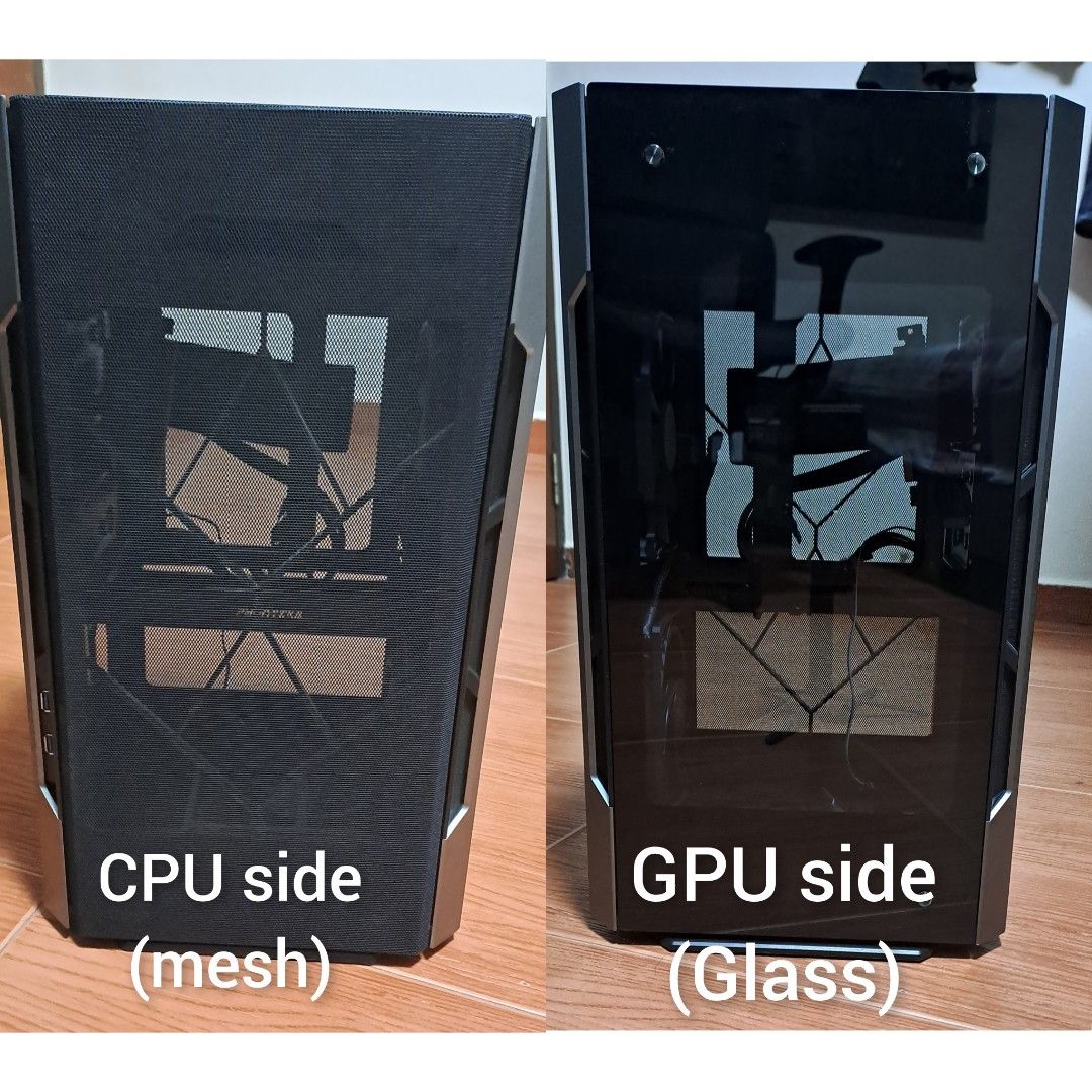 Phantek evolve shift V1 mini ITX case / Mesh panel / 2 Arctic p14 ...