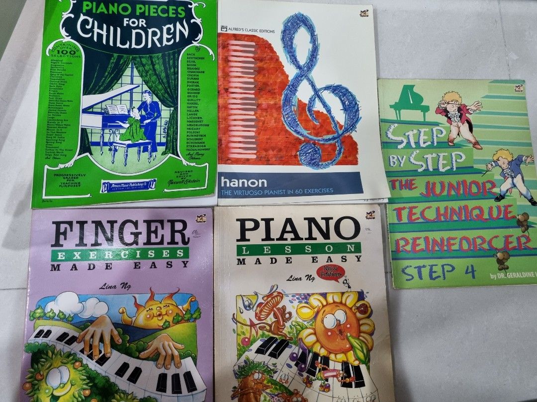 Piano Books (Hanon, Piano Pieces for Children, Finger Exercises ...