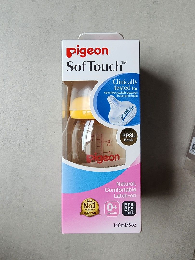Pigeon soft touch milk bottle, Babies & Kids, Nursing & Feeding, Breastfeeding & Bottle Feeding ...