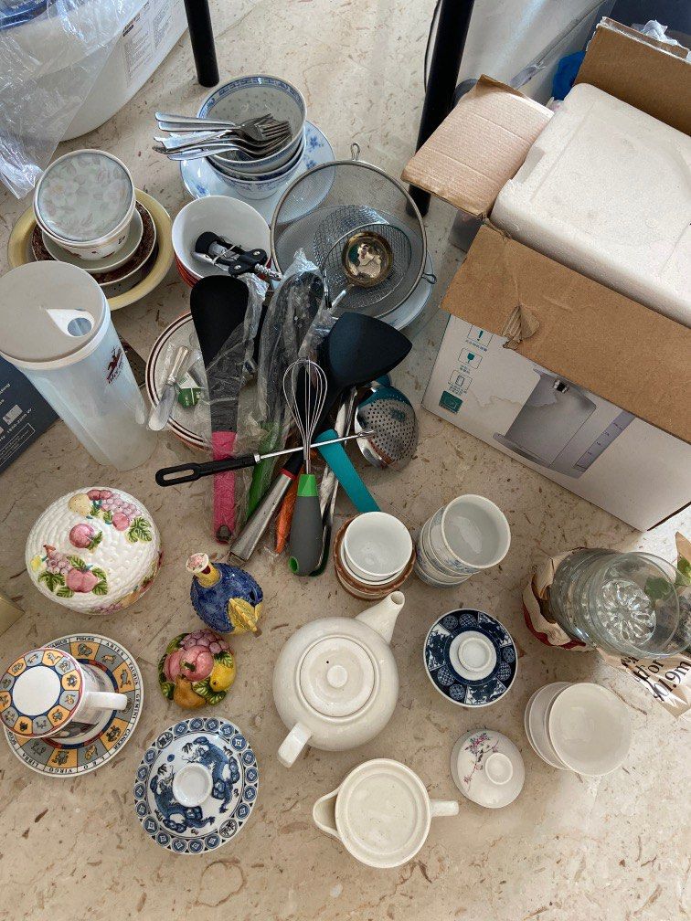 Plates, utensils, pots and cups, Furniture & Home Living, Kitchenware ...