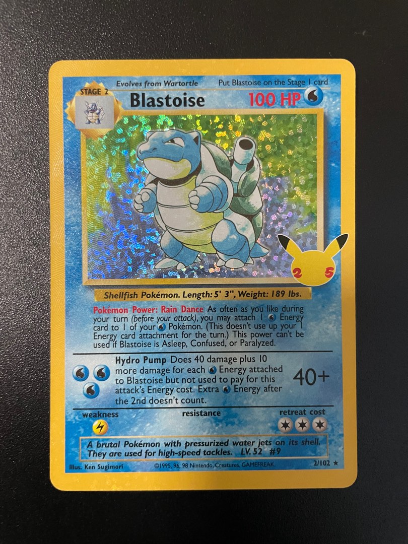 Pokemon TCG Blastoise - 2/102 - Holo Rare (Classic Collection ...