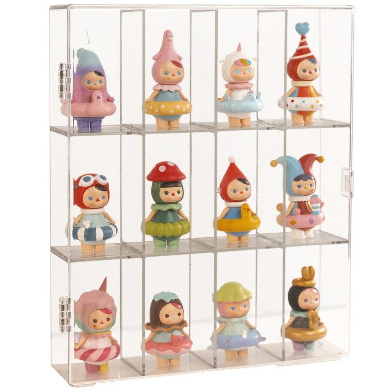 POPMART FIGURINES ACRYLIC DISPLAY BOX 3x4 12 FIGURINES DISPLAY BOX ...