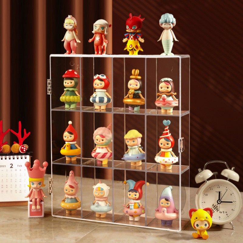 POPMART FIGURINES ACRYLIC DISPLAY BOX 3x4 12 FIGURINES DISPLAY BOX ...