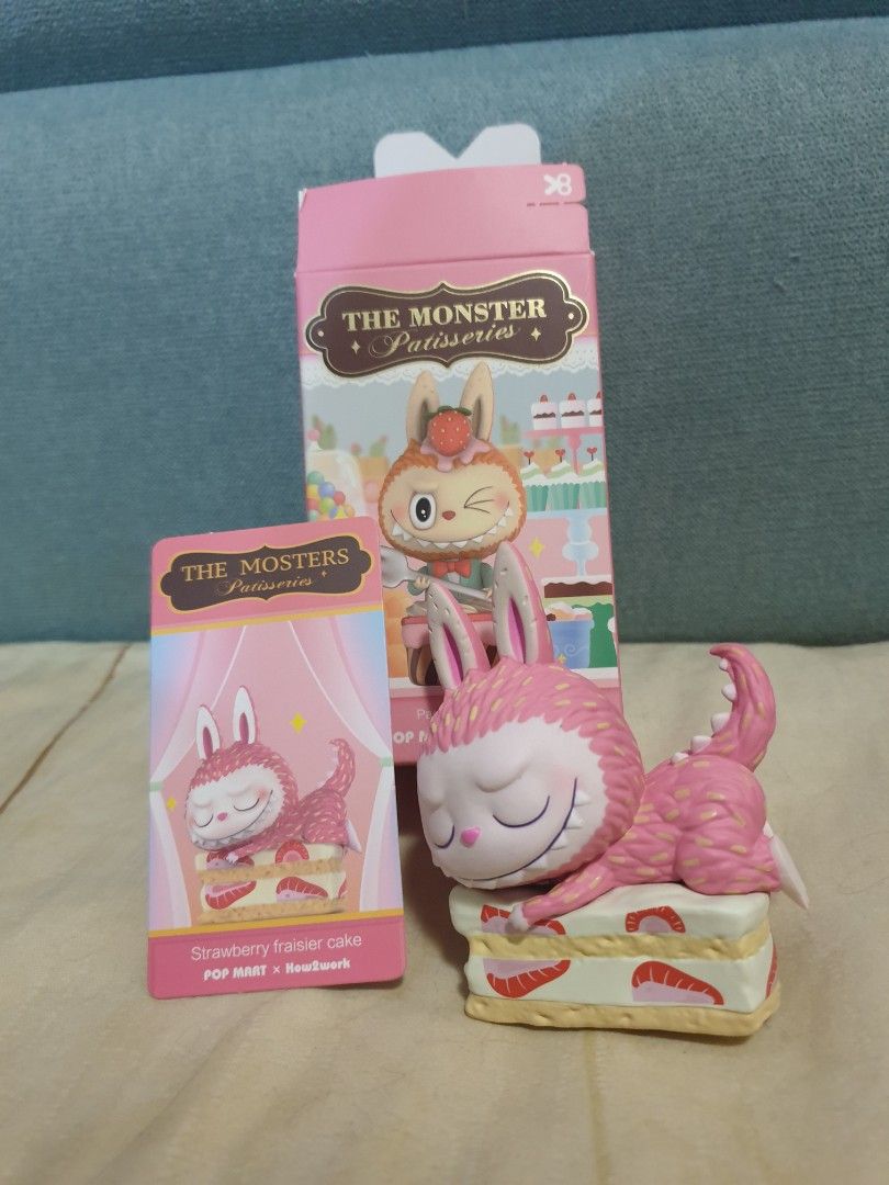 Popmart Labubu Strawberry Cake, Hobbies & Toys, Toys & Games on Carousell