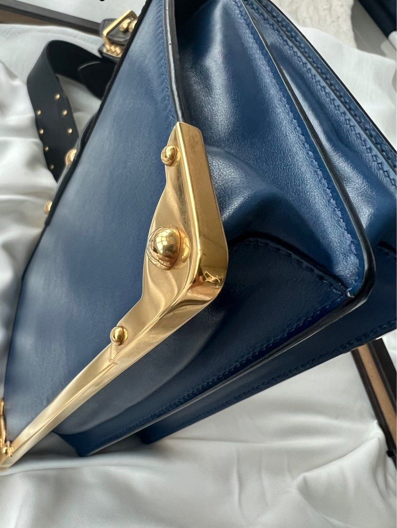 Prada Blue Cashier Bag, Luxury, Bags & Wallets on Carousell