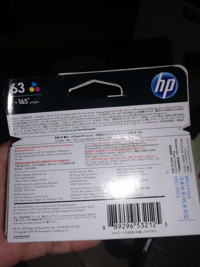 HP Printer Tri-colour Ink, Computers & Tech, Printers, Scanners ...