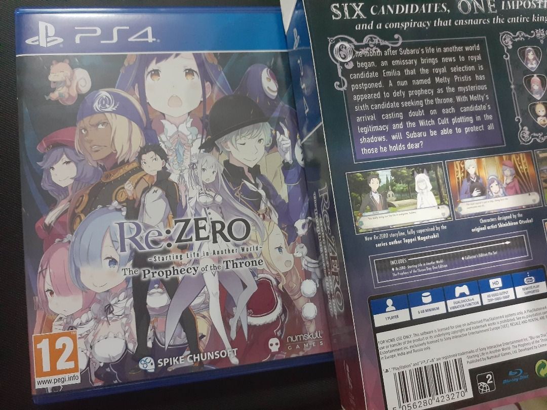 PS4 Re:Zero - Starting Life in Another World - The Prophecy of the Throne (Day One Edition ...