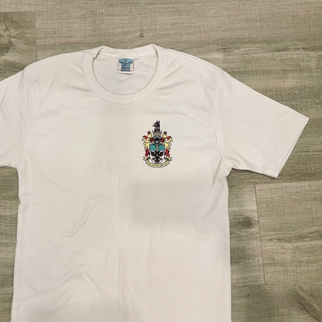 raffles institution pe shirt, Women's Fashion, Tops, Shirts on Carousell