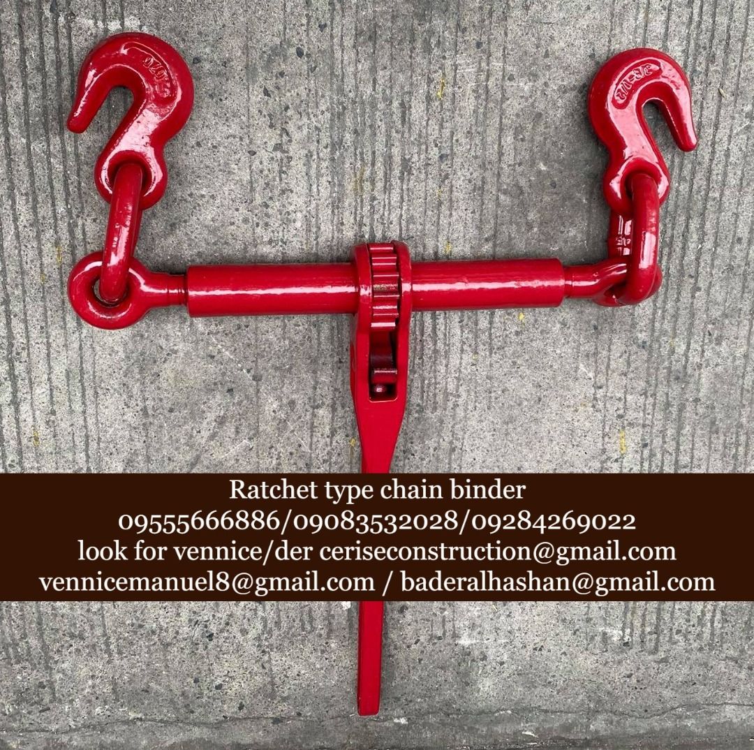 Ratchet type chain binder, Commercial & Industrial, Construction Tools ...