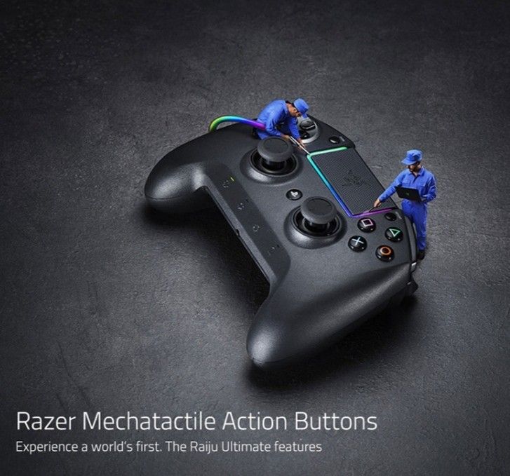 RAZER Raiju Ultimate PS4 Controller with Bluetooth and Wired Connection ...