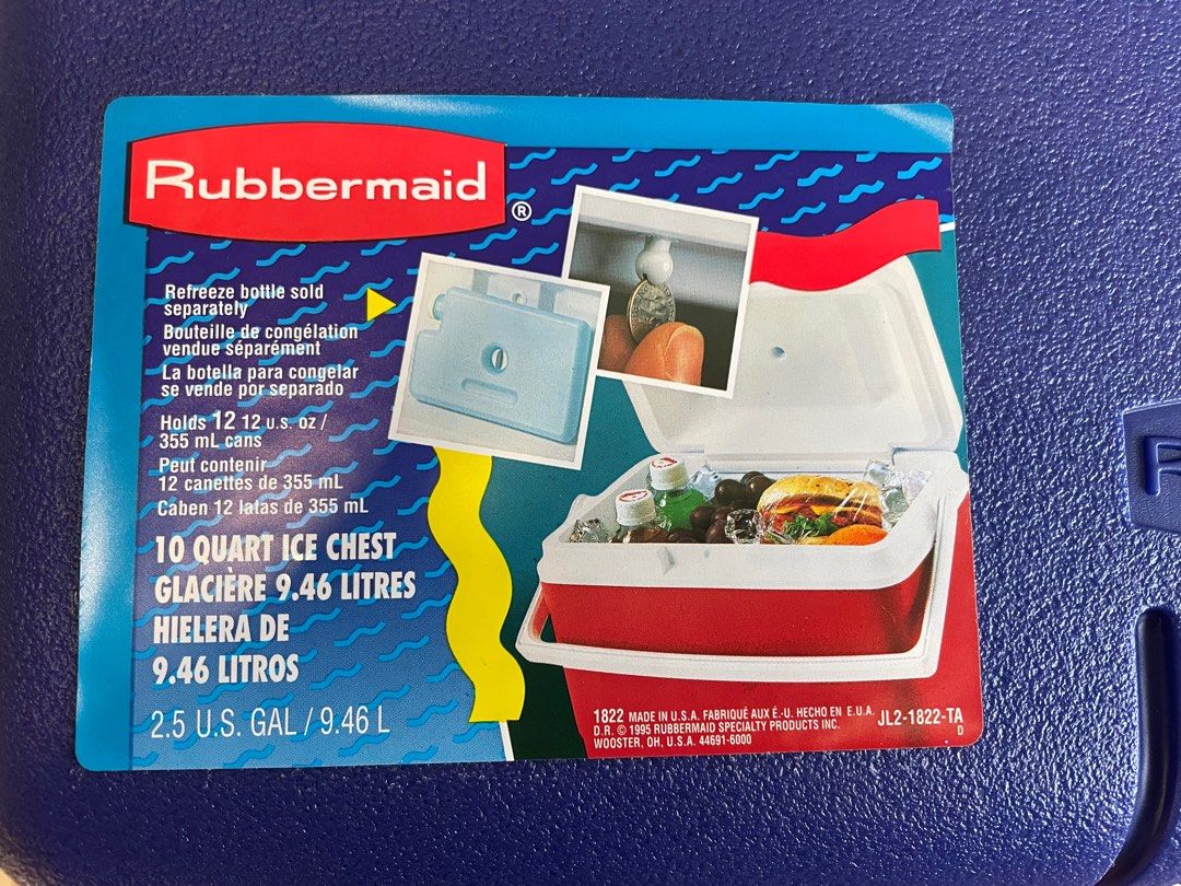 Rubbermaid Cooler box 9.46L (brand new, never used before), Furniture ...