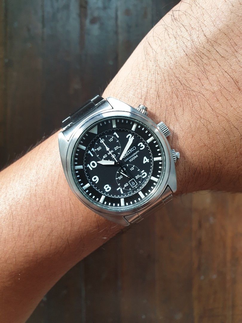 Seiko military chrono snn231p1, Men's Fashion, Watches & Accessories ...