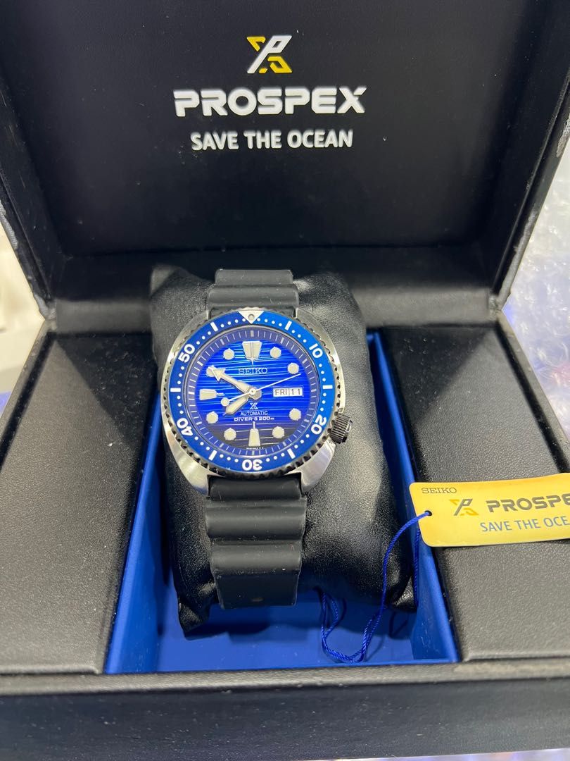 SEIKO PROSPEX TURTLE SAVE THE OCEAN SPECIAL EDITION DIVERS 200M AUTOMATIC SRPC91K1, Men's ...