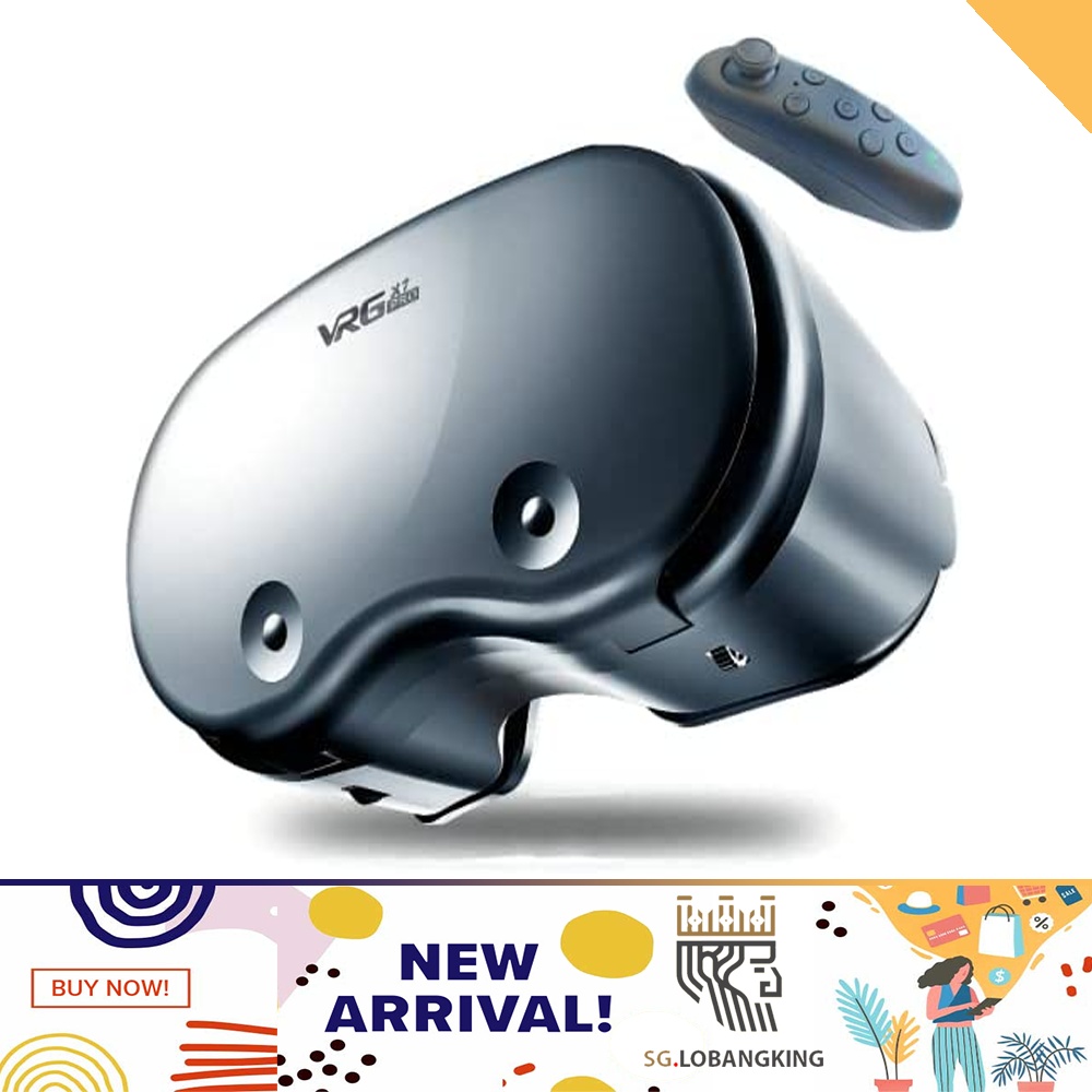 [sg stock] [VRG Pro X7] Blue Lens VR Headset with Controller|VR Box ...
