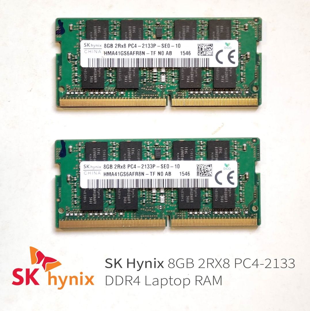 SK Hynix 8GB DDR4-2133 Laptop Memory RAM (2 pieces x 8GB = 16GB), Computers & Tech, Parts ...
