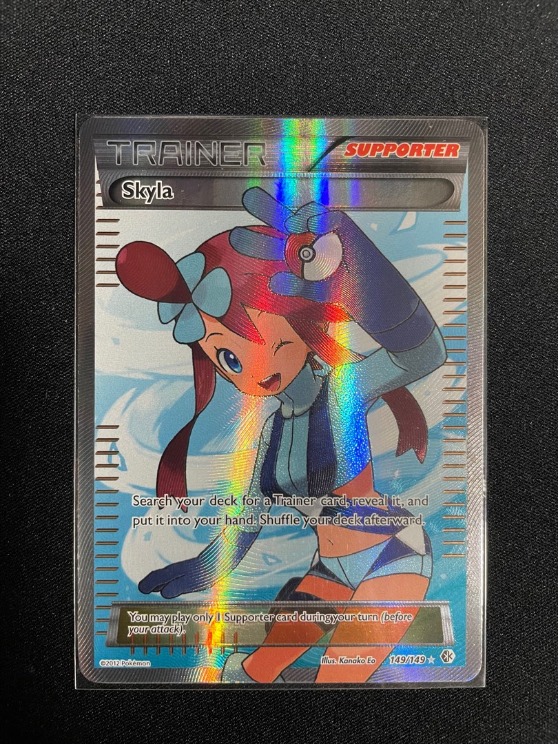 Skyla Full Art Pokémon Trainer Card Waifu - Black White, Hobbies & Toys ...