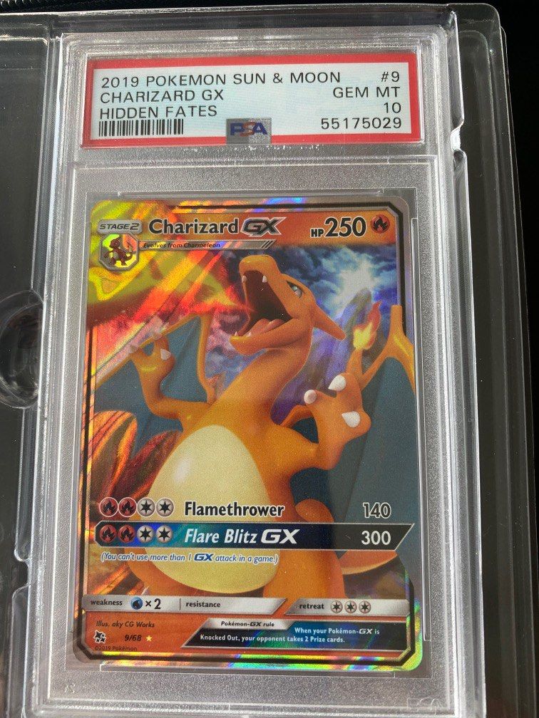 [SLAB] PSA 10 Charizard GX #9 hidden fates, Hobbies & Toys, Toys ...