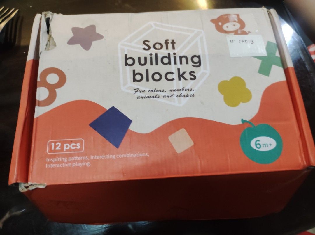 Soft building blocks, silicone , toy, stacking, fine motor skill ...