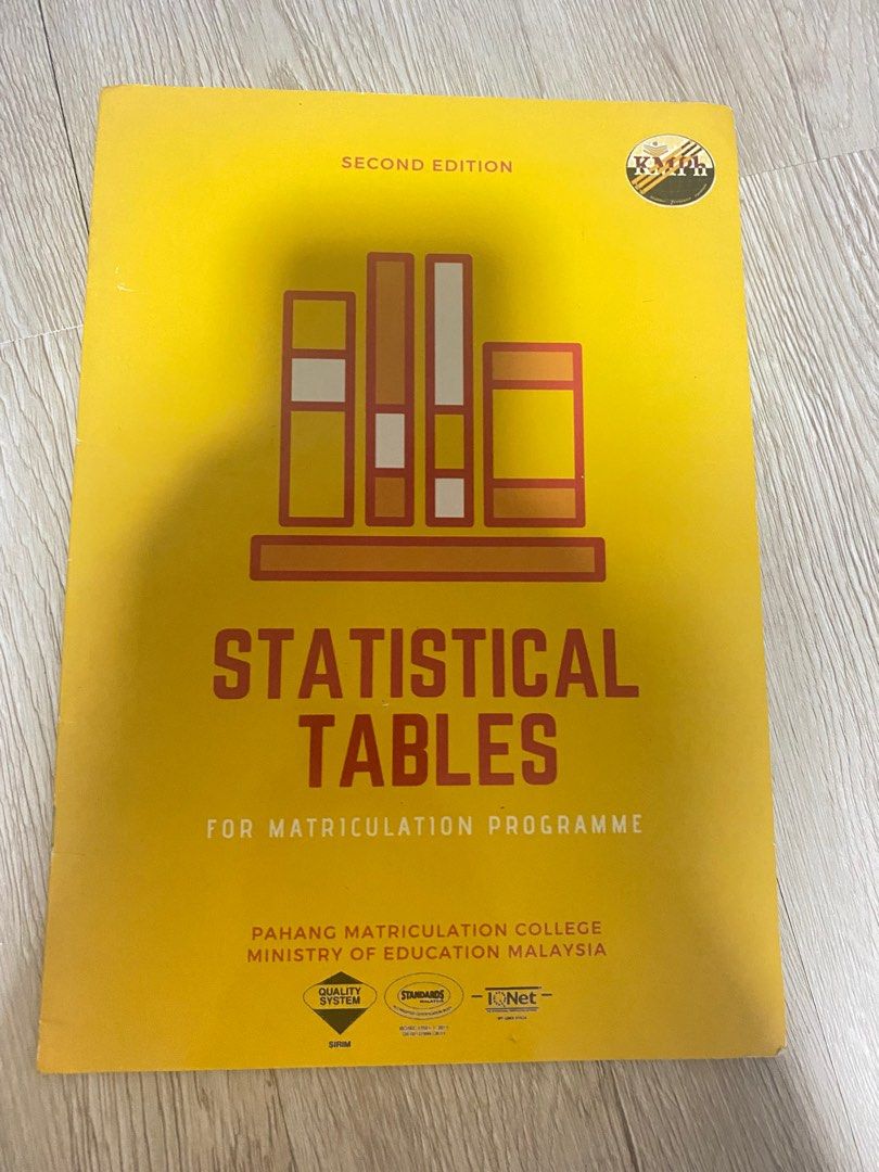 STATISTICAL TABLES, Hobbies & Toys, Books & Magazines, Textbooks on ...