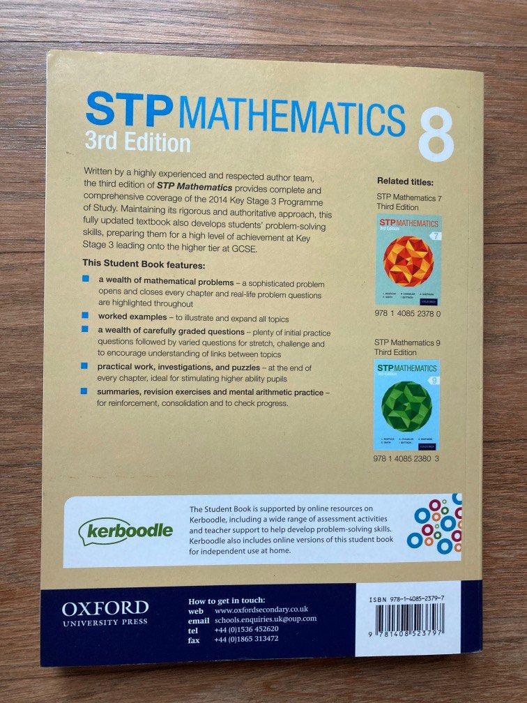 STP Mathematics Year 8 Textbook 3rd Edition, Hobbies & Toys, Books ...