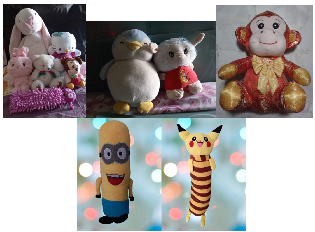 Stuffed Plush Soft Toys Minion Pikachu Rabbit Penguin Kitten Monkey ...