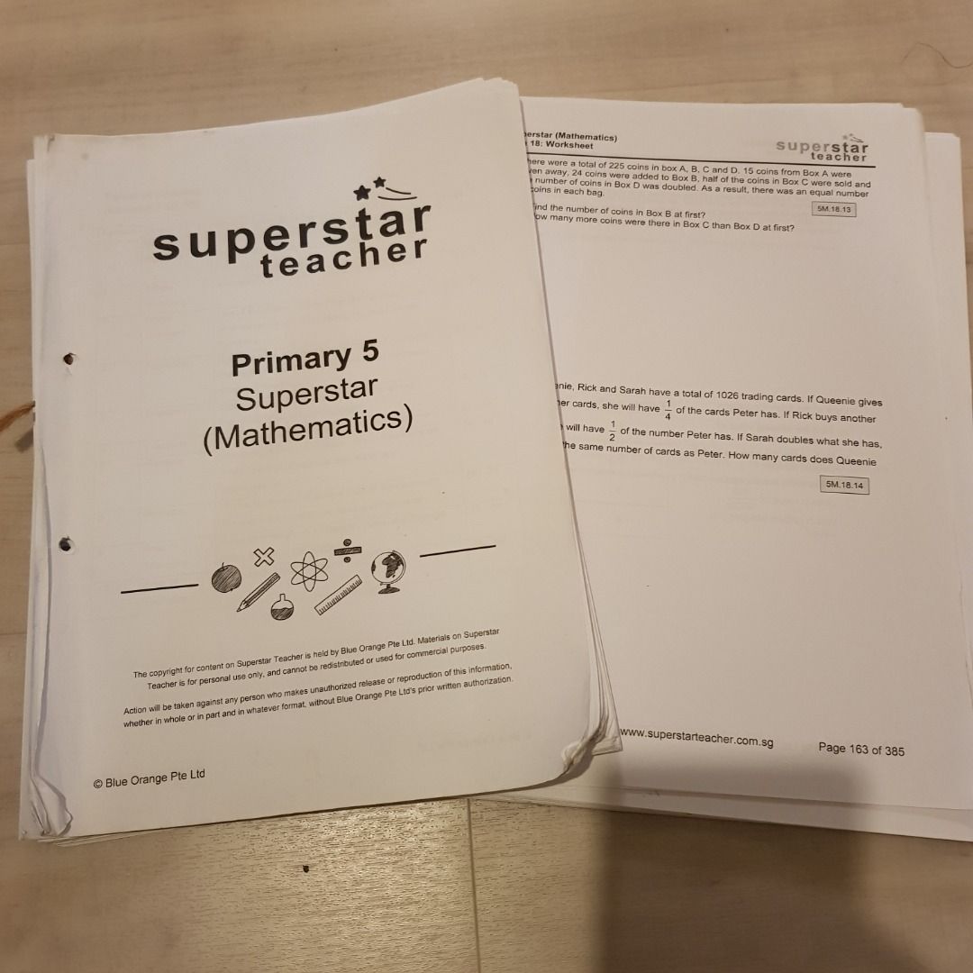 Superstar Primary 5 worksheets, Free Items on Carousell