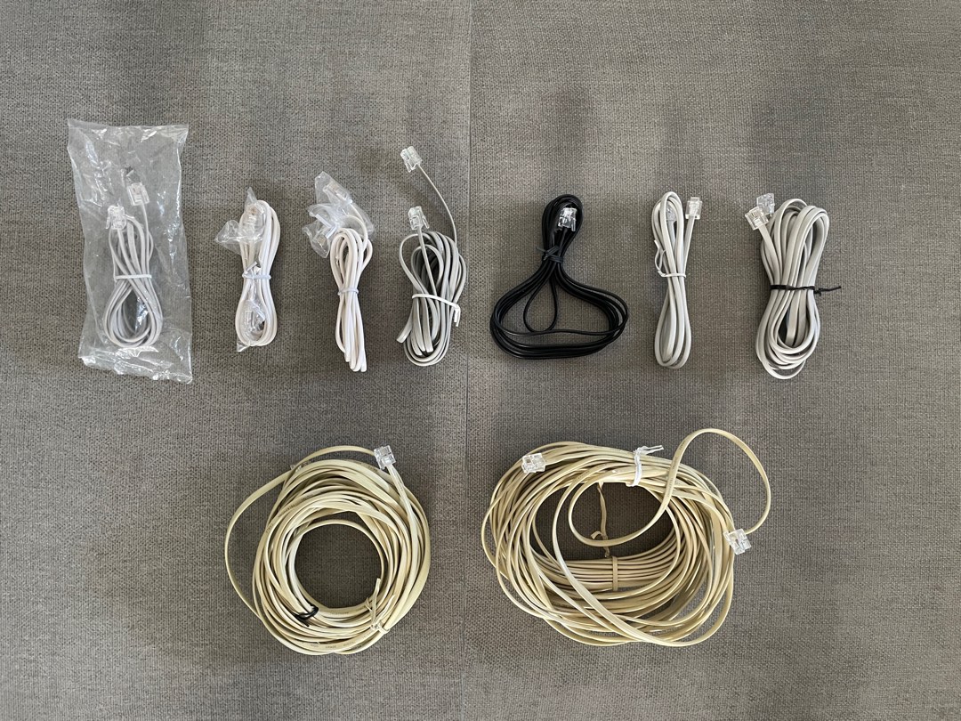 Telephone Cable Ethernet Lan Cable And All Other Cables Computers And Tech Parts And Accessories