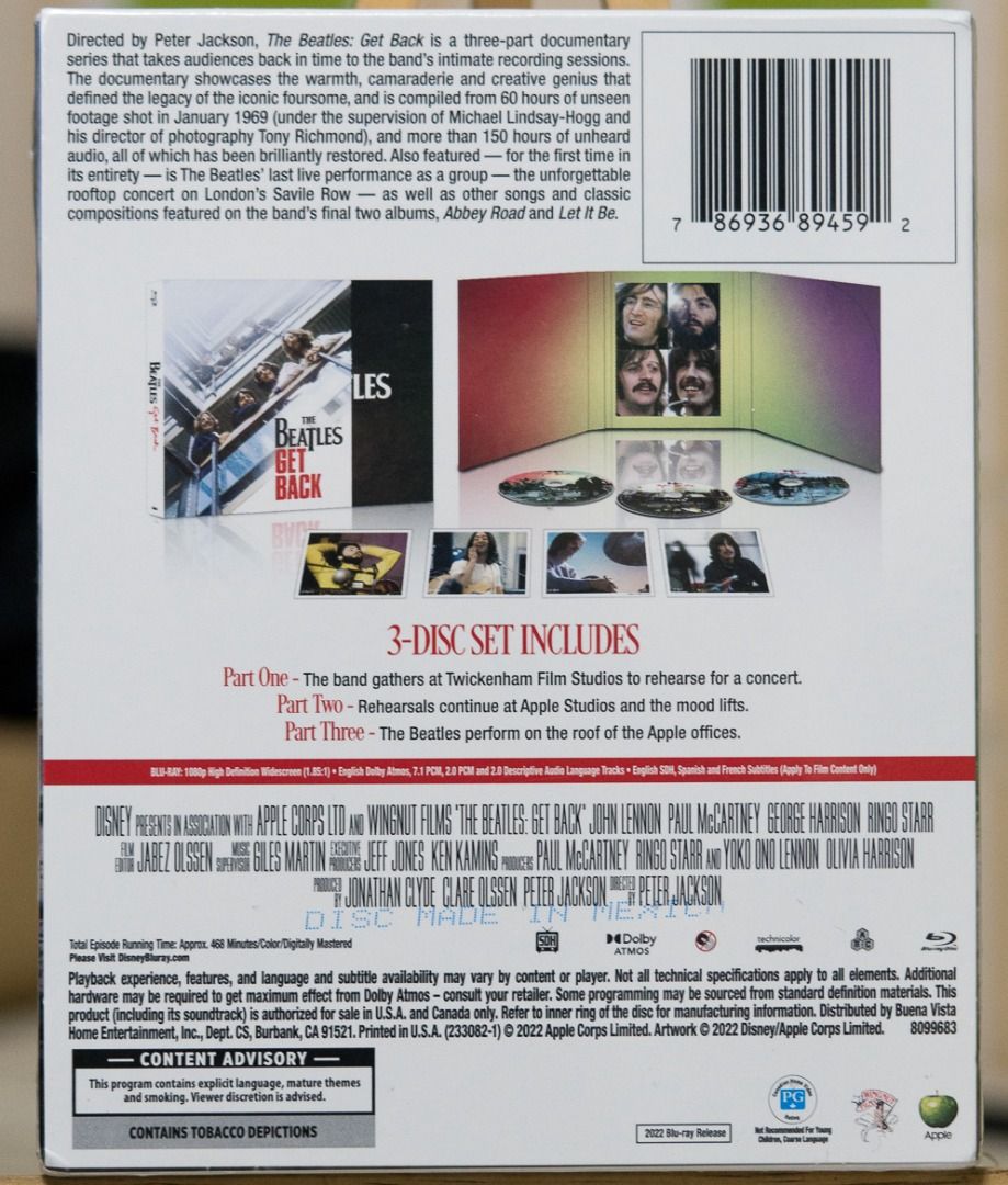 The Beatles Get Back Blu-ray, Hobbies & Toys, Music & Media, CDs & DVDs ...