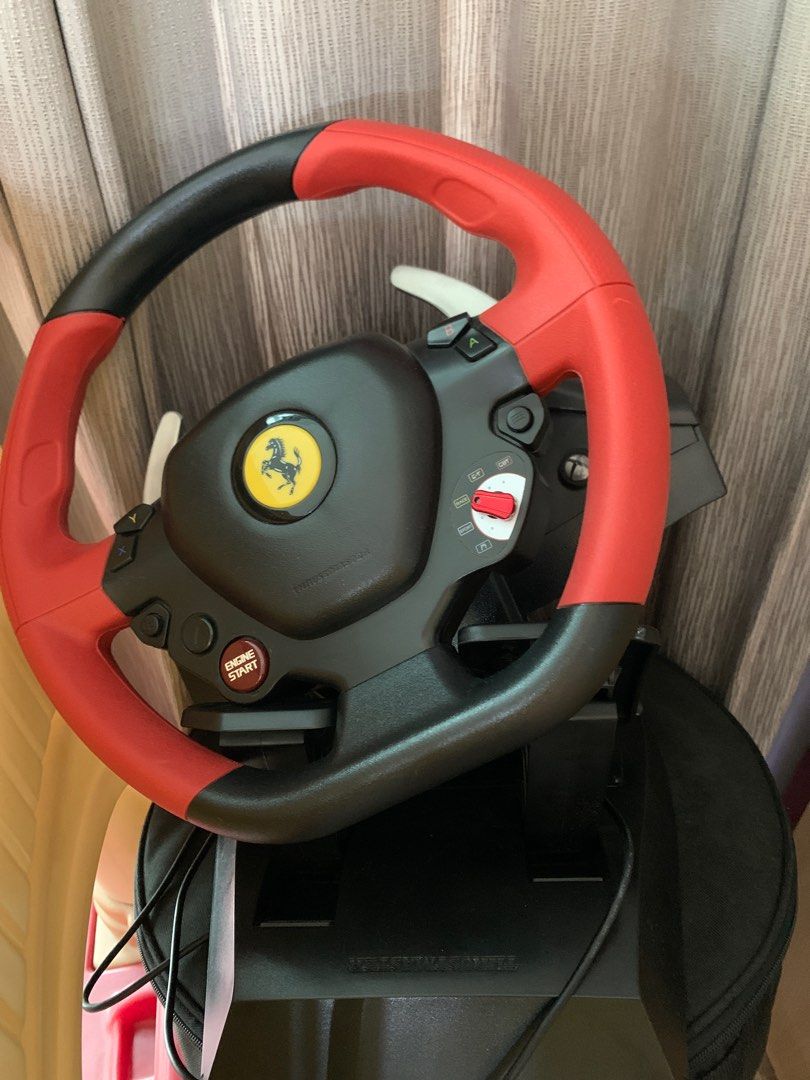 Thrustmaster Ferrari 458 Spider Racing Wheel for XBox One, Video Gaming ...
