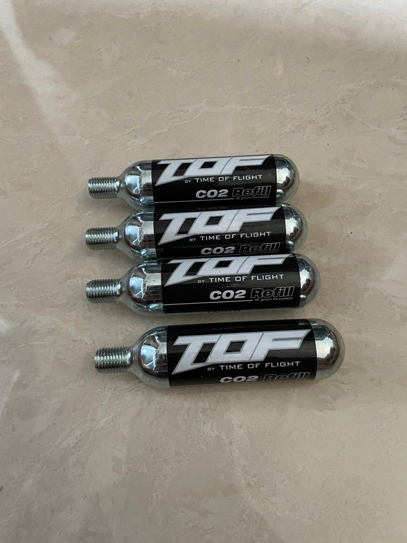 TOF 16g threaded CO2 canister cartridges, Sports Equipment, Bicycles ...