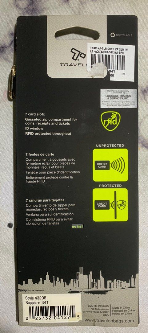 Travelon Slim Wallet, Luxury, Bags & Wallets on Carousell