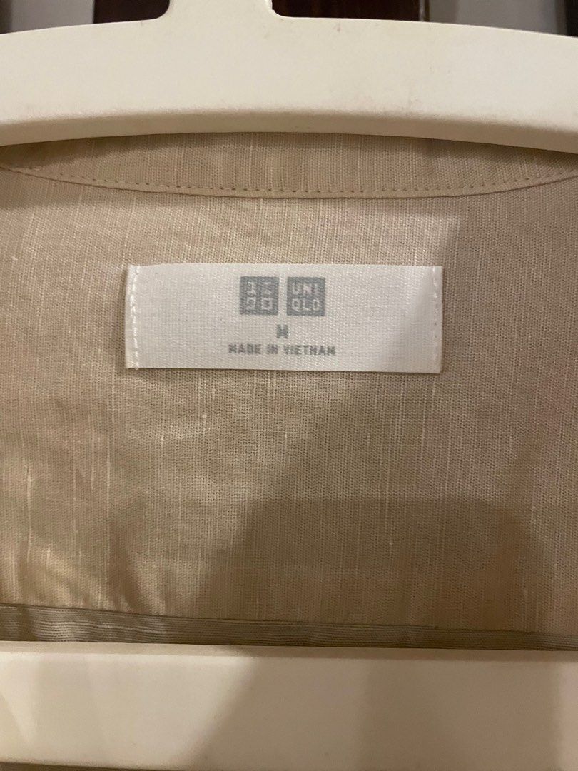 Uniqlo beige linen shirt, Men's Fashion, Tops & Sets, Formal Shirts on ...
